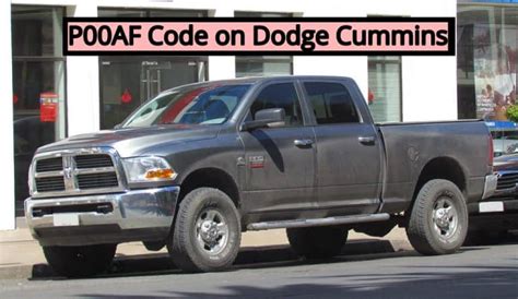 P AF Code On Dodge Cummins Meaning How To Fix