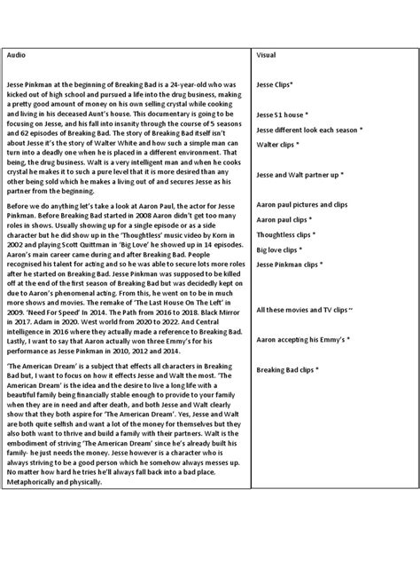 Script Audio Visual Pdf Television Series About Organized Crime