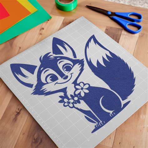 Flower Lei Fox Design For Cricut Silhouette And Laser Machines