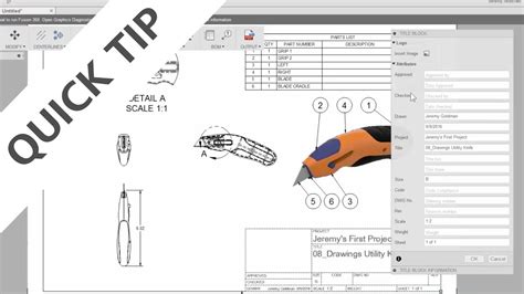QUICK TIP How To Insert A Custom Title Block YouTube