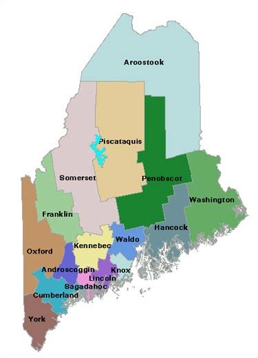 County Map Color Maines Guide To Waterfront Real Estate