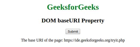Html Dom Baseuri Property Geeksforgeeks