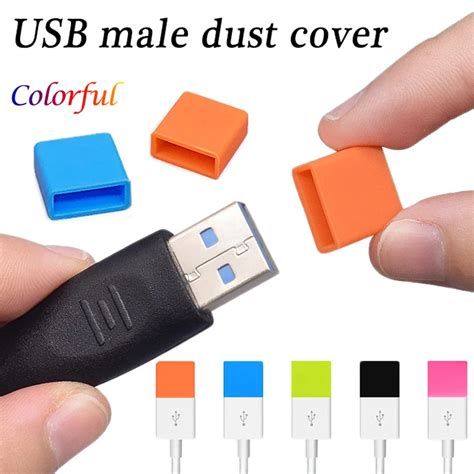 Usb 수 먼지 플러그 실리콘 스토퍼 캡 충전 연장 전송 데이터 라인 케이블 Usb 프로텍터 방진 커버 캡 10 개 Aliexpress