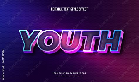 Modern Editable Text Effect Vibrant Modern Color Shiny Text Style