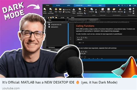 The New Desktop The Dark Mode In R2024a Rmatlab