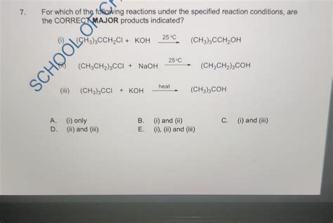 Solved For Which Of The Following Reactions Under The Chegg Com