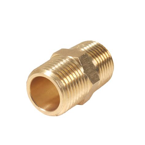 1 2 In Male Npt To 1 2 In Male Npt Brass Coupling