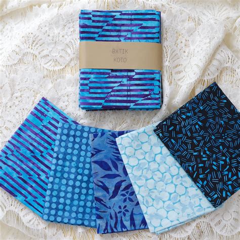 K135 バティック生地 カットクロス 布 5枚 はぎれ ろうけつ染め インポート生地 Batikkoto