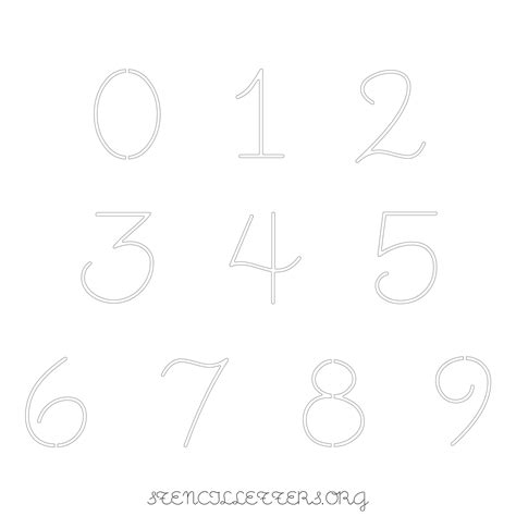 Free Printable Numbers Stencils Design Style 140 Cursive Stencil Letters Org