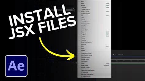 How To Install Jsx In After Effects Youtube