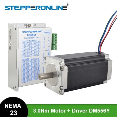 1 Axis Stepper Cnc Készlet 3nm 425oz In Nema 23 Léptető Motor 4 2a And Stepper Driver Dm556y Cnc