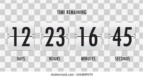 Flip Countdown Clock Counter Timerillustration Web Stock Vector Royalty Free 1414850861