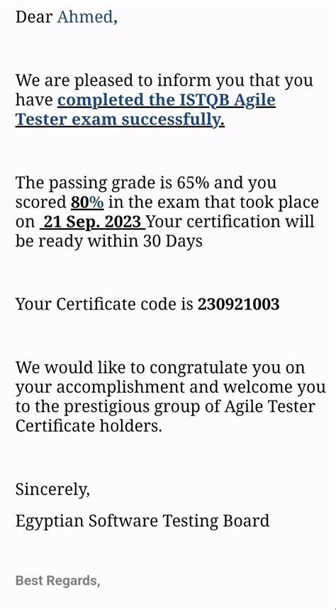 Happy To Announce That Ive Obtained Istqb Agile Tester Certificate🎉🎉 Ahmed Abdelaziz