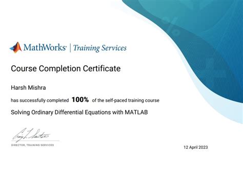 Finished Matlab Course On Differential Equations Harsh Mishra Posted On The Topic Linkedin