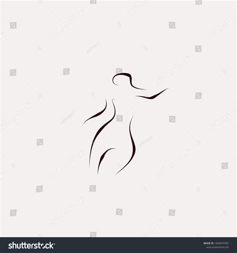 Girl Body Shape Nude Icon Line Stock Illustration Shutterstock