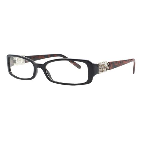 Womens Clear Lens Eyeglasses Slim Rectangle Frame Designer Uv400 Black Tortoise