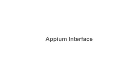 Appium And Robot Framework Ppt