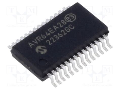 Avr64ea28 Iss Microchip Technology Ic Avr Microcontroller Ssop28