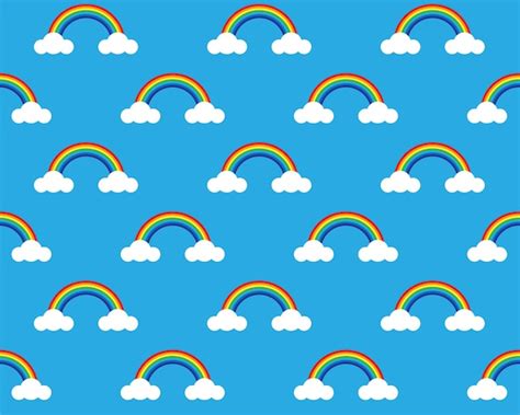 Бесшовный фон из облаков Премиум векторы