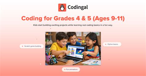 Online Coding Classes For Grades 4 And 5 Ages 9 11 Live 1 On 1 Codingal