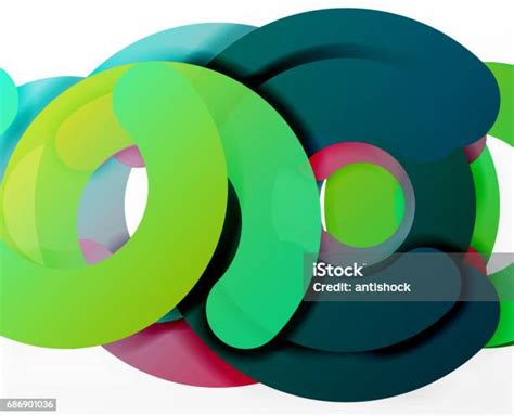 동그라미 기하학적 추상 배경 다채로운 사업 또는 웹에 대 한 기술 설계 0명에 대한 스톡 벡터 아트 및 기타 이미지 0명 3차원 형태 기하 도형 Istock