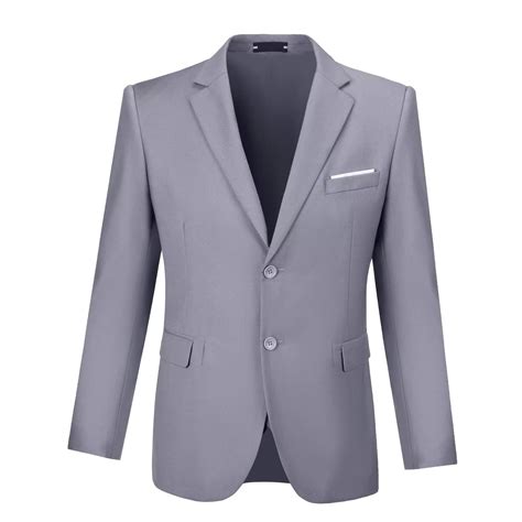 Ethan Mens Suit Jacket Light Grey Tuxedo Jackets Suits Blazer Jacket