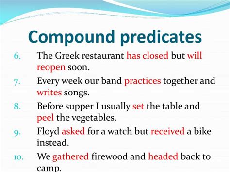 Compound Subject And Predicate