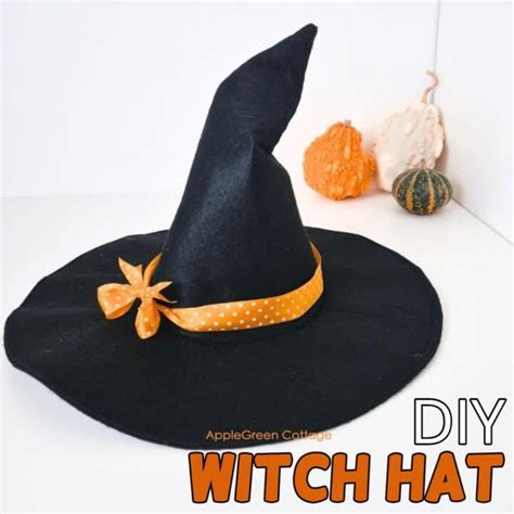 Diy Witch Hat Pattern In Sizes Applegreen Cottage