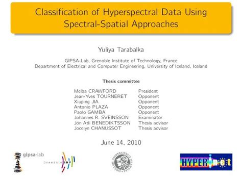 PDF Classification Of Hyperspectral Data Using Spectral Yuliya Tarabalka Files Tarabalka