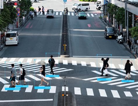 Premium Photo Automatic Recognition Software Analyzing City Elements