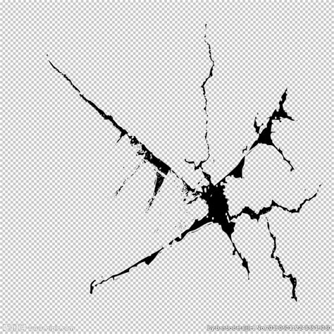 裂痕玻璃碎裂免抠素材