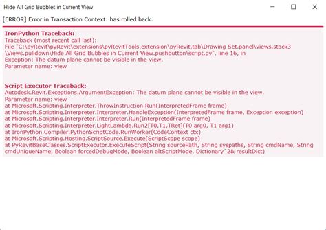 Hide All Grid Bubbles In Current View Issue Pyrevitlabs PyRevit GitHub