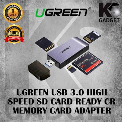 Ugreen Usb 3 0 High Speed Sd Card Reader Cf Memory Card Adapter 50541 Shopee Malaysia