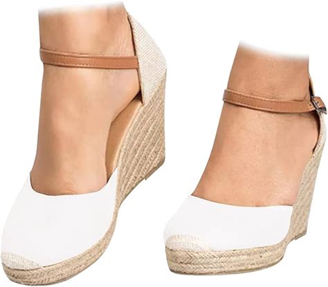 White Closed Toe Wedges