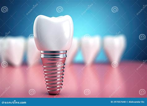 Dental Implant Artificial Teeth Stomatology And Prosthetics Concept