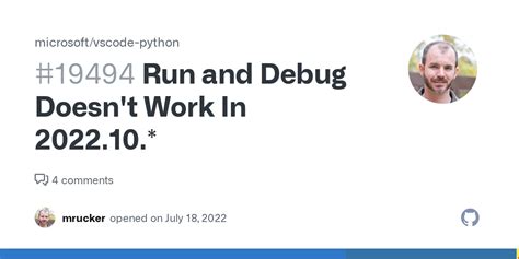 run and debug doesn t work in 2022 10 · issue 19494 · microsoft vscode python · github