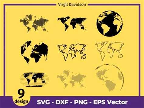 World Map Svg Map Earth World Cut Files Bundle Vectorency