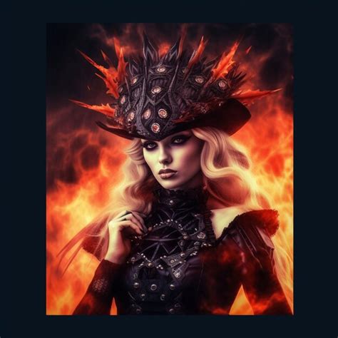 Premium Photo Full Body Woman Is A Girl Made Of Fire Fire Element Ai Generated Art