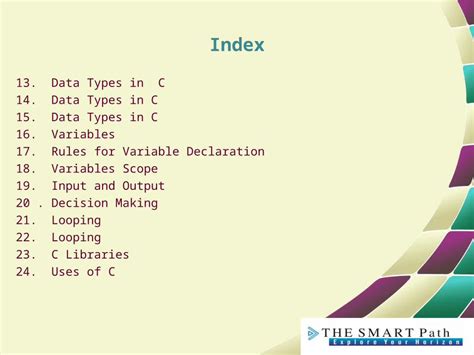 Ppt C Programming Language Basic Concepts Prepared By The Smartpath Information Systems