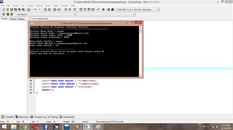 Cara Membuat Program Dev C Cara Membuat Biodata Sederhana Dari Dev C