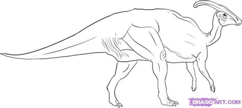 How To Draw A Parasaurolophus