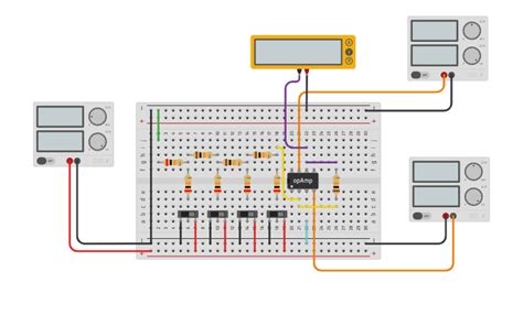 circuit design dac r 2r tinkercad