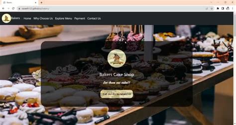 I Created A Responsive Web Page For A Cake Shop Using Html Css And Bootstrap 🔗 Sheik Raseeth