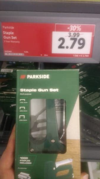 Parkside Staple Gun Set Comes With 1000 Staples 2 79 At Lidl