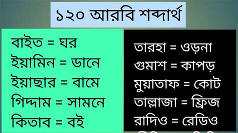 আরবি ভাষা শিক্ষা সহজ আরবি বাক্য নতুনদের জন্য শব্দগুলো গুরুত্বপূর্ণ