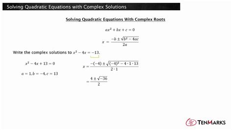 Complex Quadratic Equation Worksheet With Answers Tessshebaylo