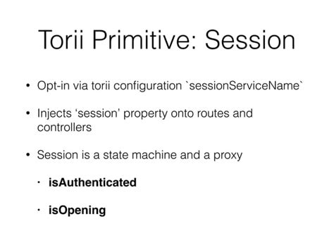 Torii Emberjs Authentication Library Ppt