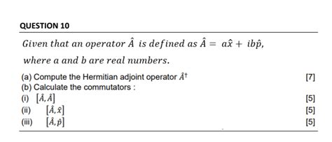 Solved 1 Operators And Commutation Relations 20 Points