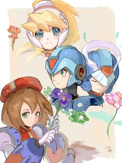 X Ciel Iris And Cyber Elf X Mega Man And 2 More Drawn By Omochi