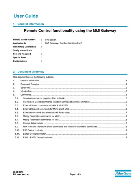 Remote Control Functionality Using The Mk5 Gateway Pdf Computer